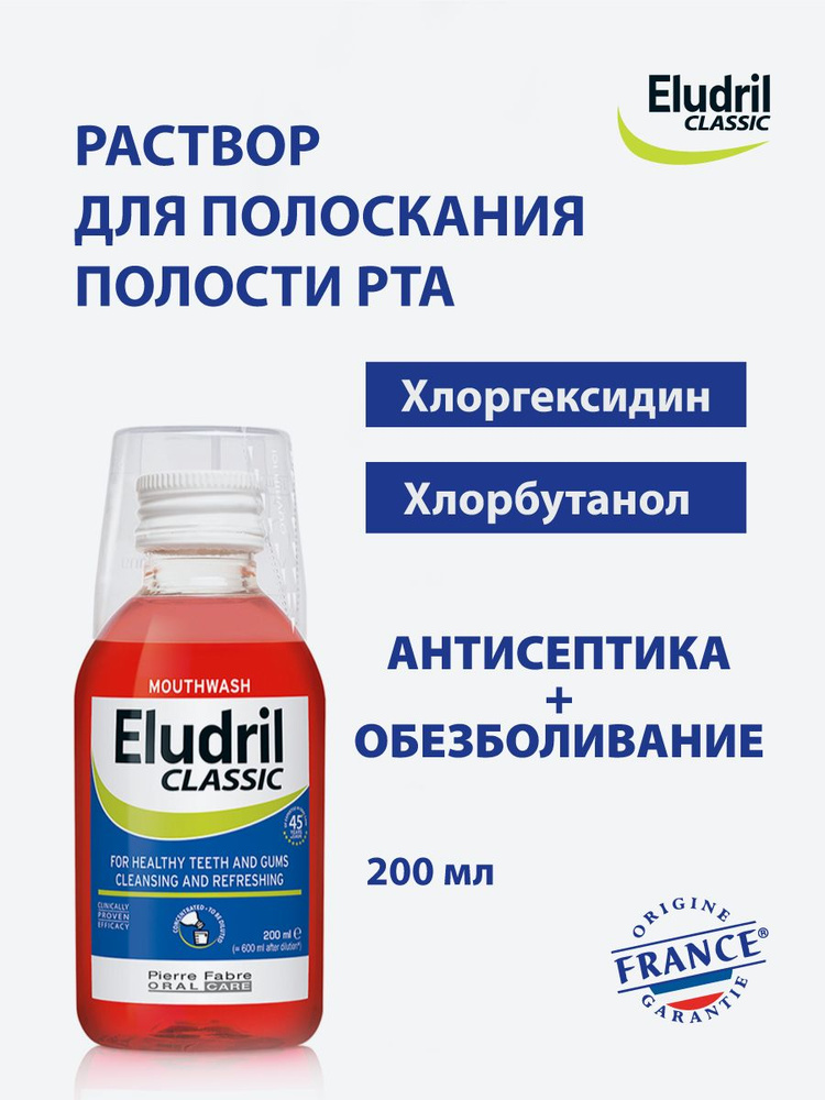 Ополаскиватель для полости рта Eludril Classic Антибактериальный ...