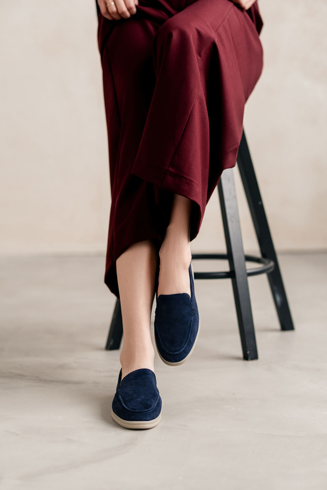 Лоферы Женский Nordman синий, размер 38 На любой сезон 5 Без застёжки Россия купить c доставкой ...