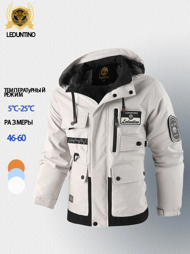 Куртка Женский, Мужской LEDUNTINO Карманы белый лацканы Полиэстер ...
