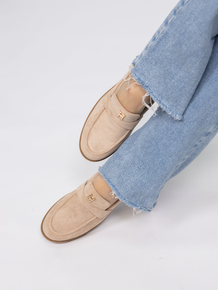 Лоферы Женский JOYCITY бежевый, размер 38 Лето F Россия Аппликация купить c доставкой на OZON по ...