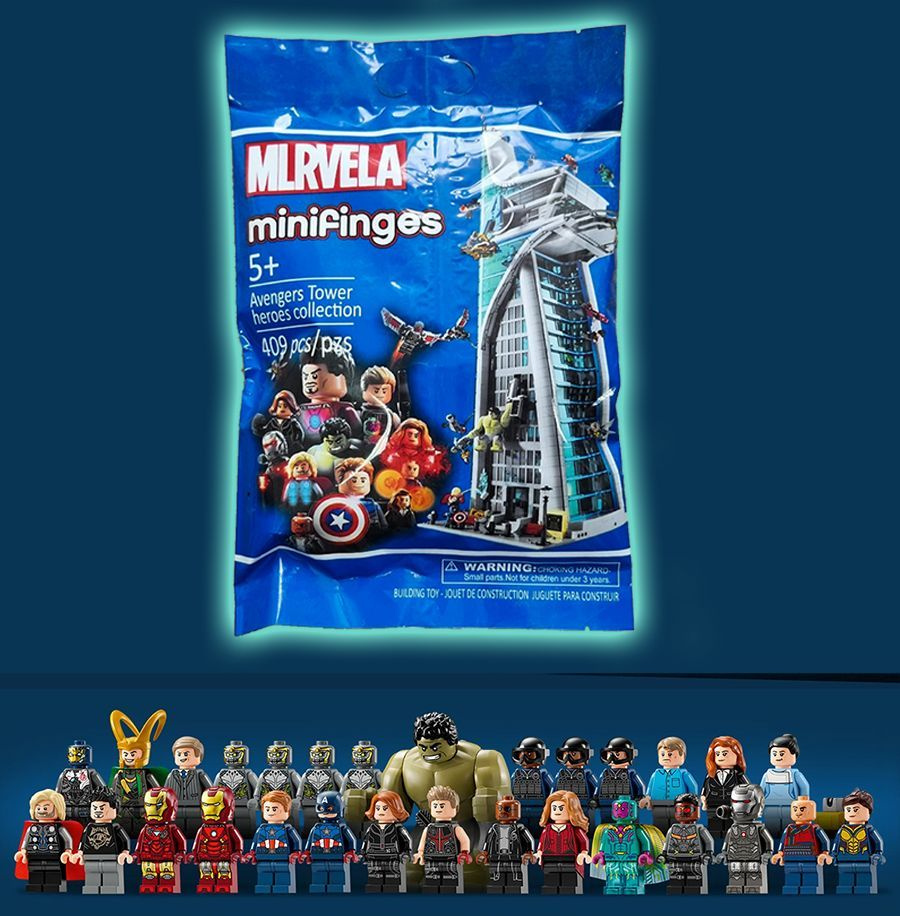 Конструктор 7692 Набор фигурок Башня Мстителей (без плащей) 29 шт ...