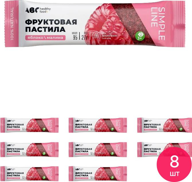 Пастила фруктовая ABC healthy food / АВС Хелси фуд Яблоко и малина без ...