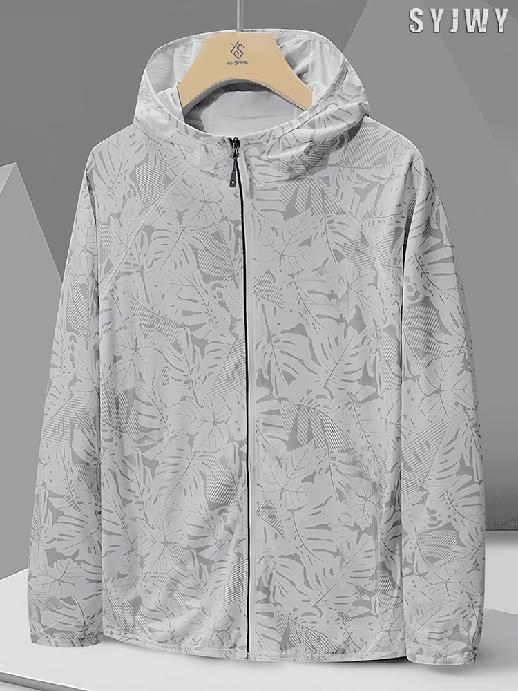 Ветровка Женский, Мужской SYJWY Карманы серый отложной Полиэстер FR, размер 52 Длинный На любой ...