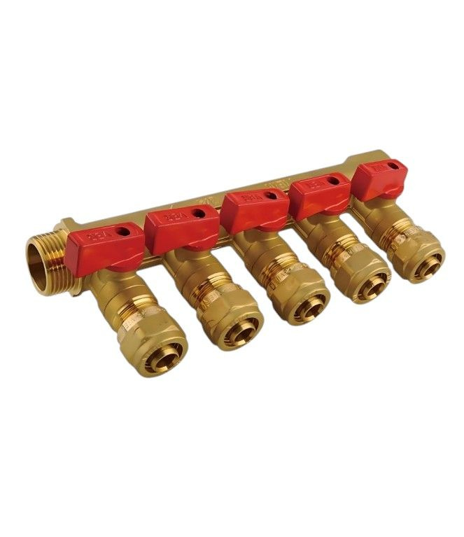 Коллектор с ШАР КРАНОМ VIEIR 3/4*16 5 выхода купить на OZON по низкой цене (2625775950)