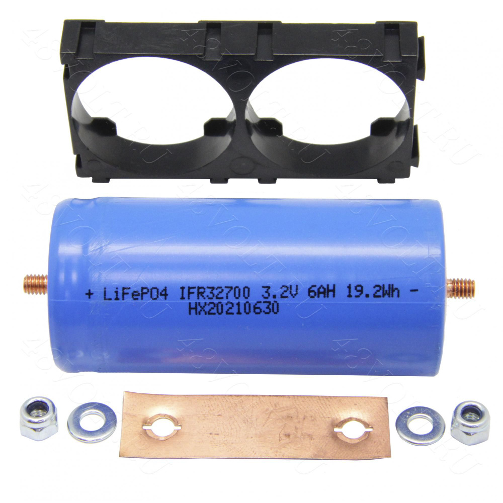 Аккумулятор LiFePO4 32700 6ah c болт-болт с холдером 1 штука купить на ...
