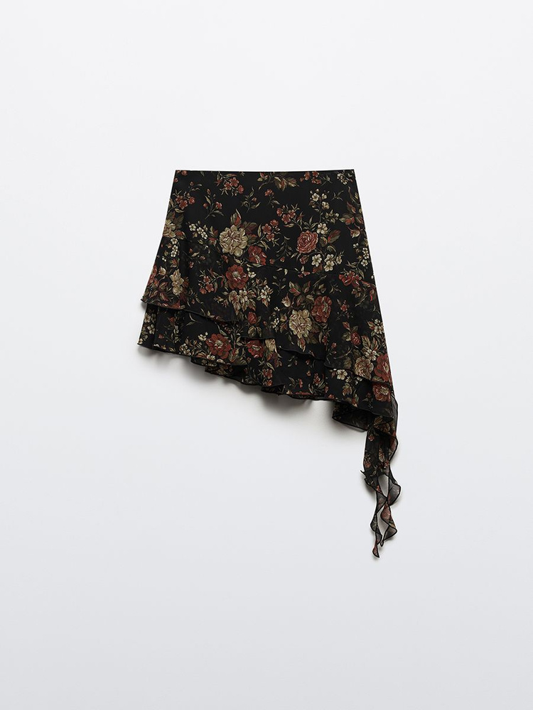 Юбка Женский Befree черный Текстиль, размер 42 Без застежки Однотонный На любой сезон ...