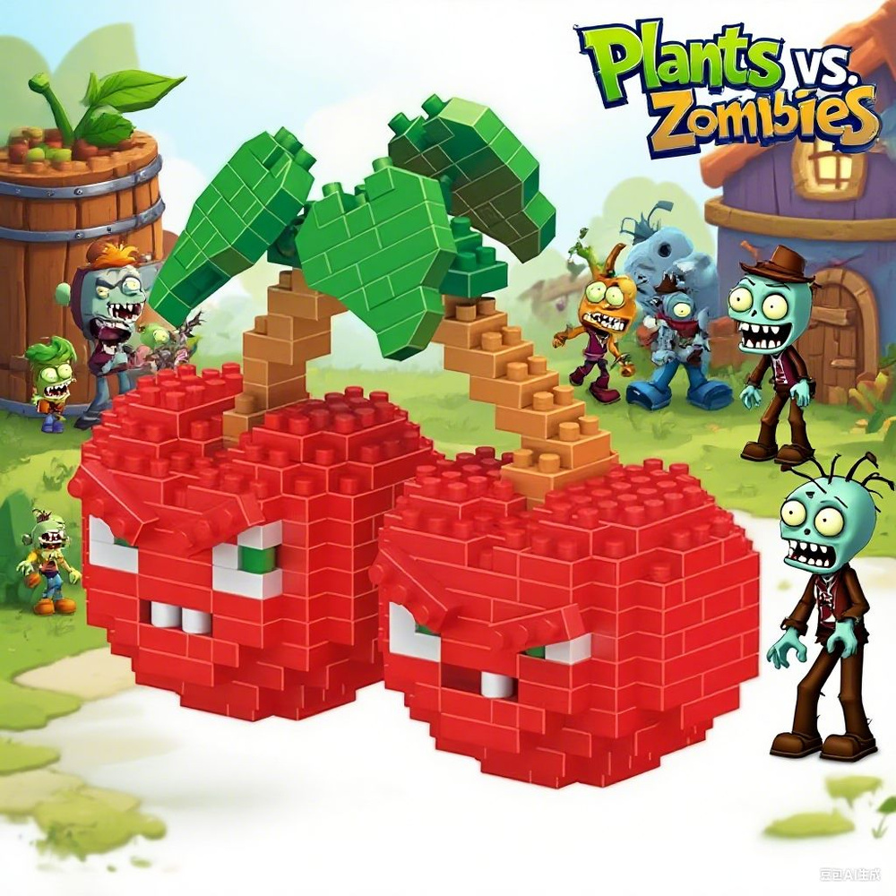 Конструктор Lego 3D Cherry Bomb из Plants vs Zombies купить на OZON по ...