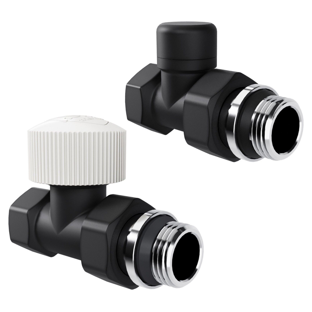 Набор термостатический прямой Royal Thermo Design 1/2"М30х1,5 (Черный ...
