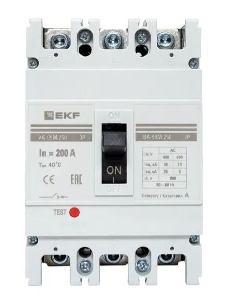 Выключатель автоматический 3п 250/200А 35кА ВА-99М PROxima EKF mccb99-250-200m купить на OZON по ...