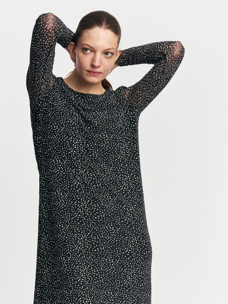 Платье Женский Zolla черный Повседневный Длинный Полиэстер, размер 50 купить c доставкой на OZON ...