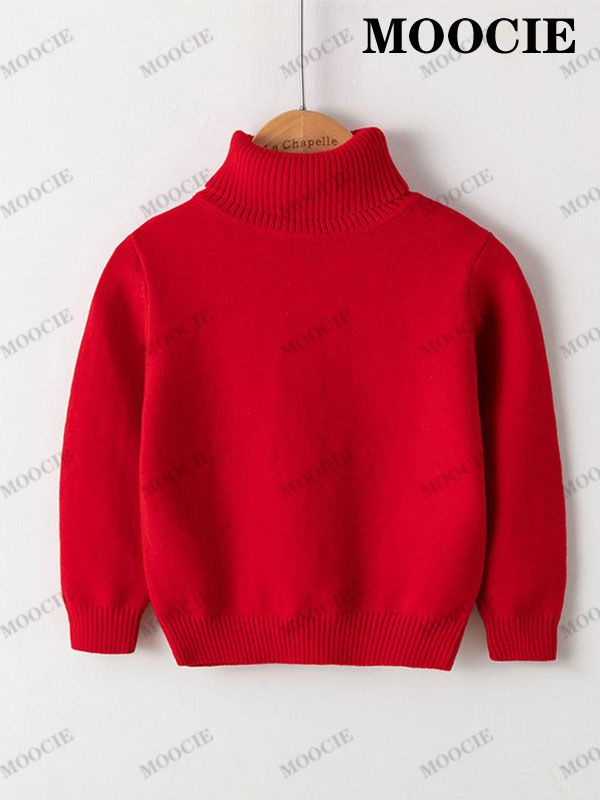 Свитер Девочки, Мальчики MOOCIE красный, размер 110 Длинный Китай купить c доставкой на OZON по ...