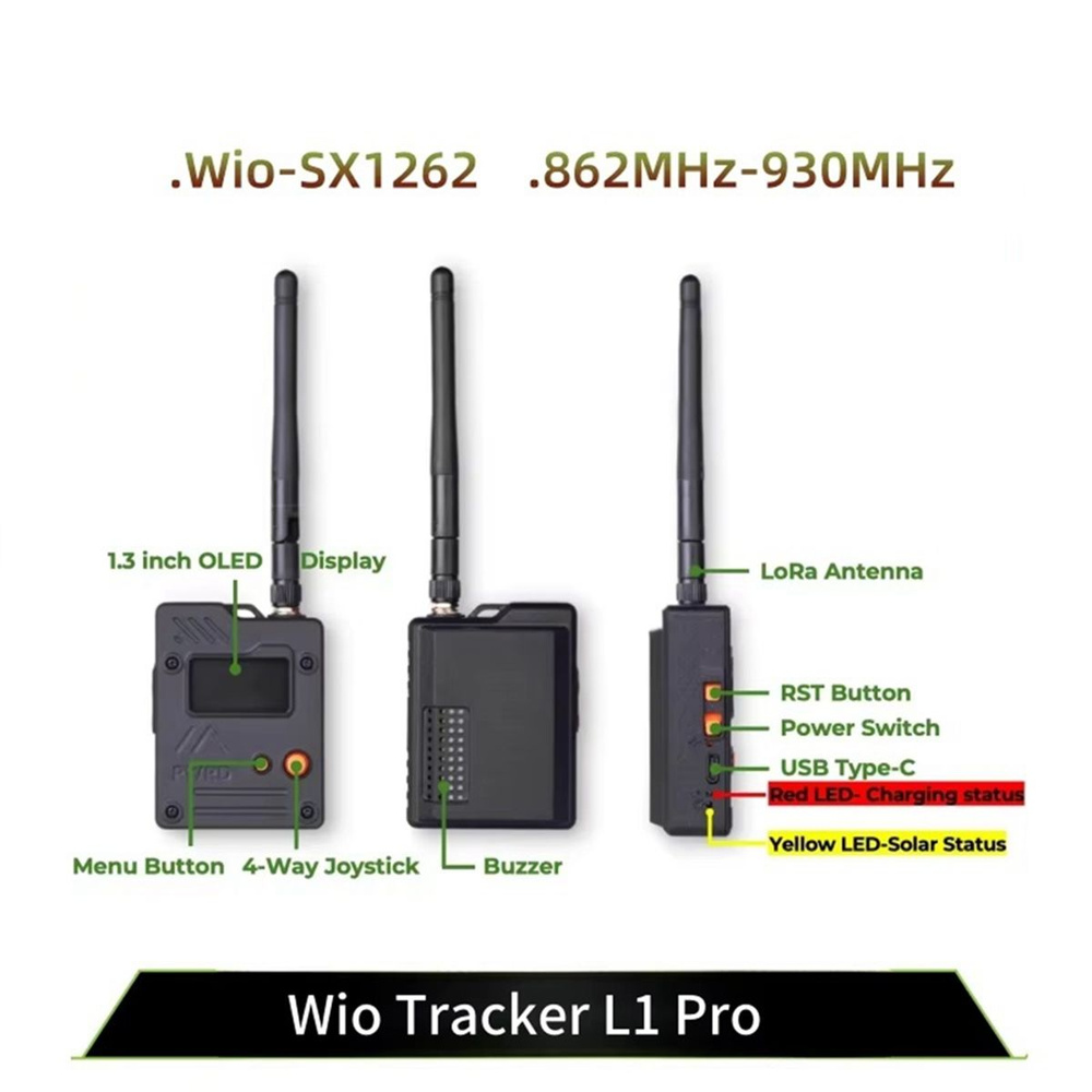 Wio Tracker L1 Pro Meshtastic Node LoRa Wio-SX1262 862 930 МГц NRF52840 ...