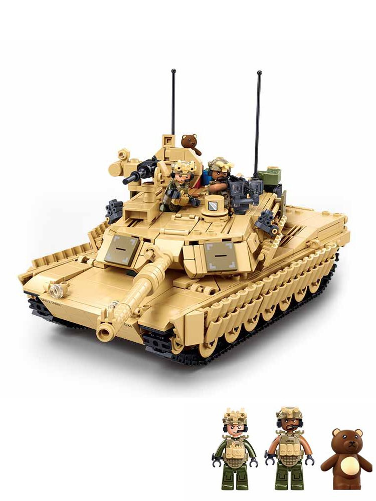 Конструктор Sluban M38-B1365, Армией серия: Американская ОБТ M1A2 ...