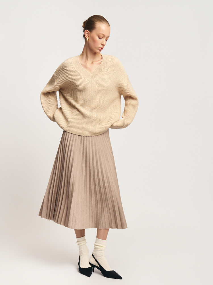 Юбка Женский Zolla бежевый Вискоза, Полиэстер, размер 44 Зима, рост 164-176 купить c доставкой ...