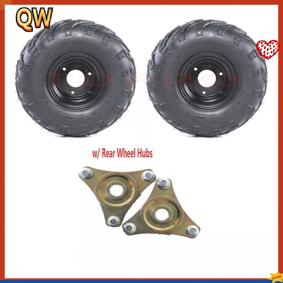 Пара 145/70-6 6-дюймовый обод шины Ступица колеса Fo 110 125cc Go Kart Quad Bike ATV Косилка ...