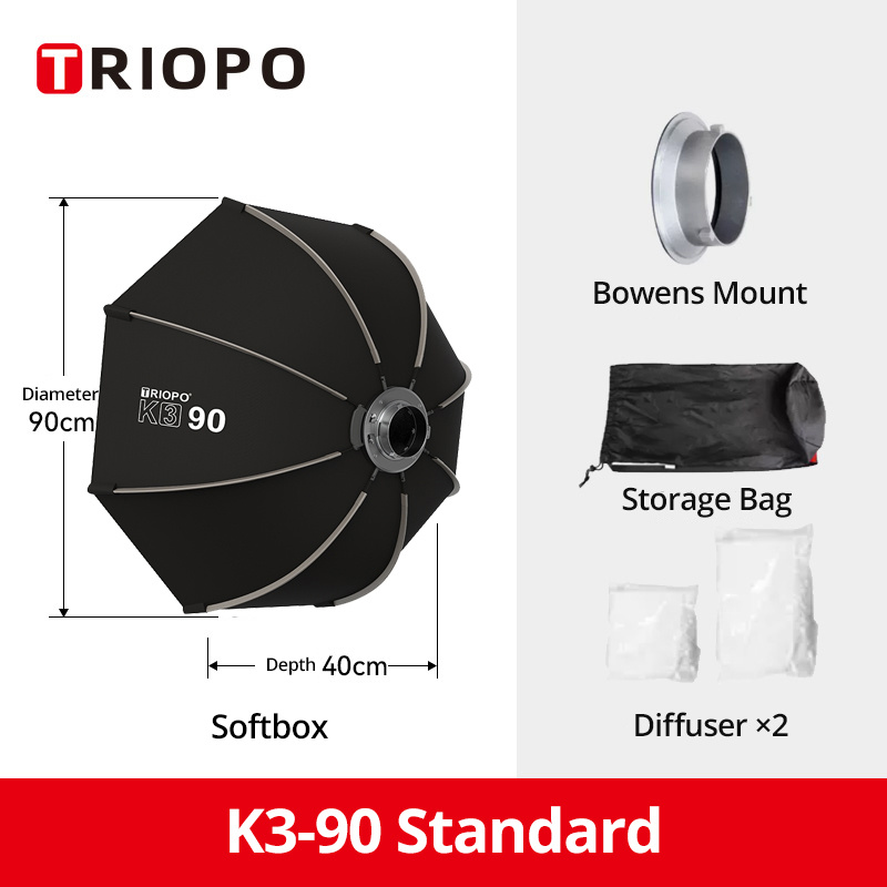Triopo K3 90 см Восьмиугольный софтбокс Bowens Mount купить на OZON по ...