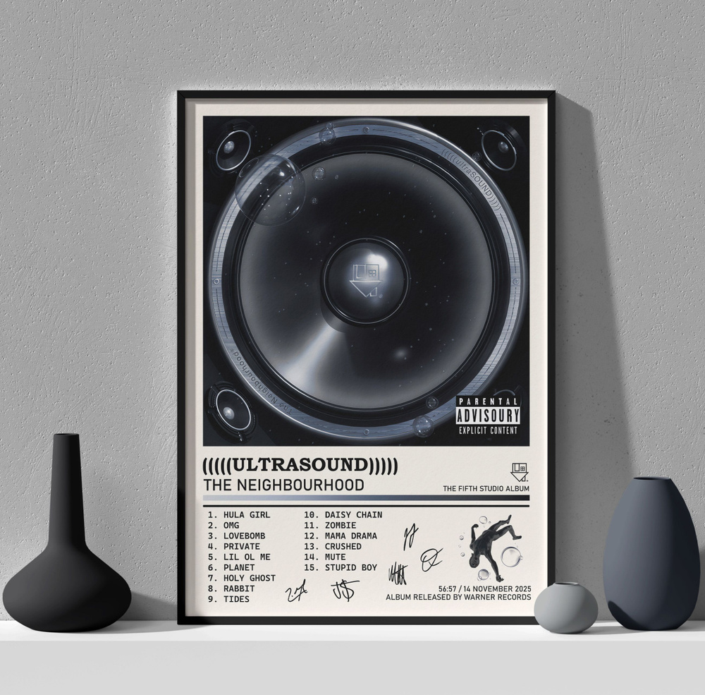 Постер Музыка, Надпись The Neighbourhood (((((ultraSOUND))))), 40 30 ...