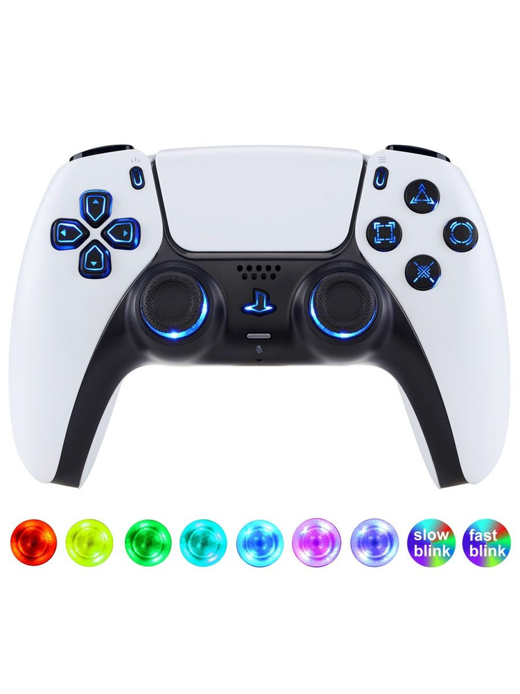 eXtremeRate 7 цветов 9 режимов подсветки D-pad, джойстики, кнопки Share ...