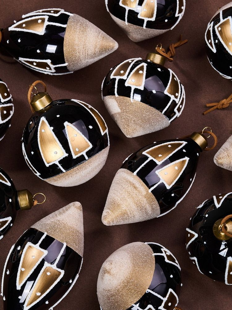 Елочные шары Notte Stellata Bosco 8-12 см, 12 шт, стекло купить c доставкой на OZON по низкой ...