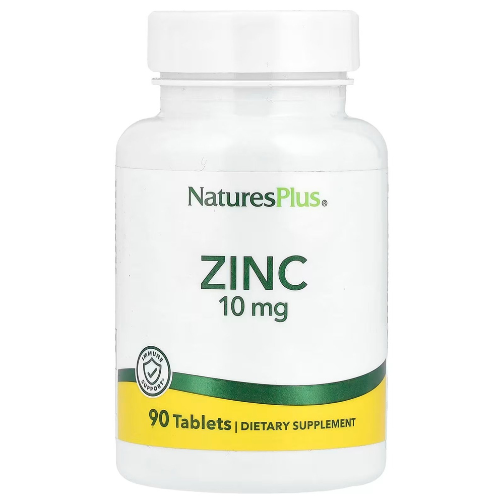 Цинк, NaturesPlus Zinc, 10 мг, 90 таблеток купить на OZON по низкой ...