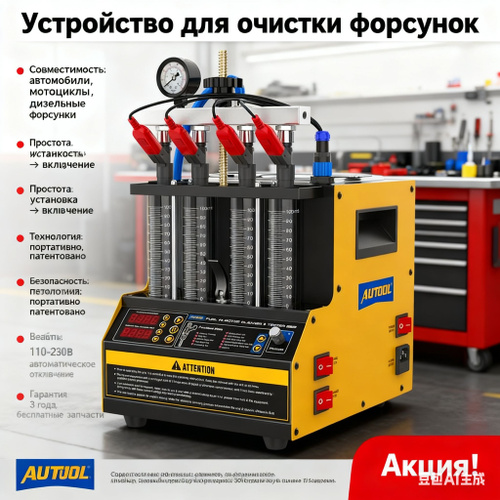 3 отзыв на Стенд для проверки и ультразвуковой очистки форсунок AUTOOL ...