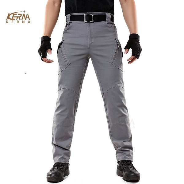 Брюки тактические Мужской KERNA, размер 50 серый, рост 165-185 Спандекс, Хлопок Однотонный ...
