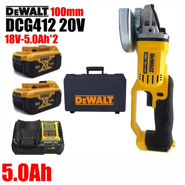 DeWalt DCG412 100mm, 2 x 5,0 Ач аккумулятор и зарядное устройство ...