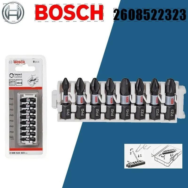 BOSCH, набор из 8 отверток, портативный набор инструментов, 2608522323 ...