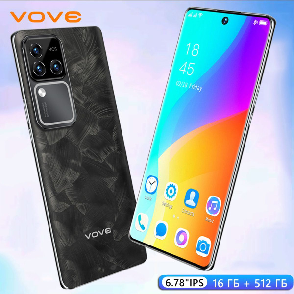 Смартфон vove Игровой смартфон-3a1 512 ГБ 16 ГБ Черный 6.78 IPS A8-S18 ...