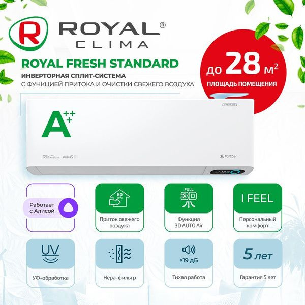 Cплит-система инвертор + бризер Royal Clima Fresh Standard RCI-RFS28HN ...