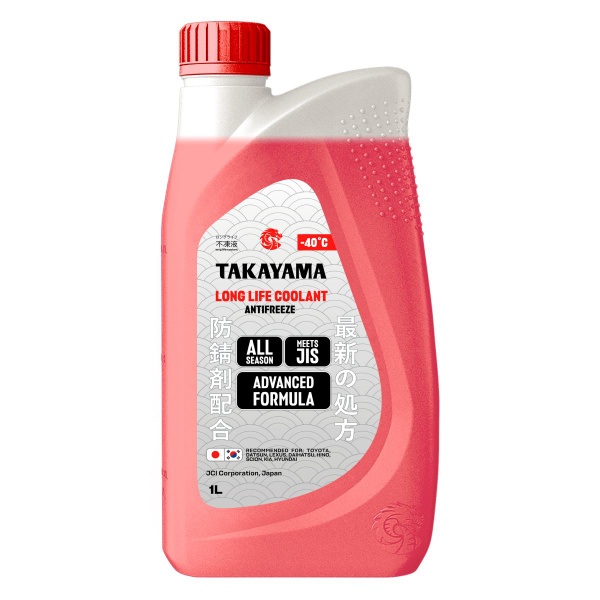 Антифриз Takayama Long Life Coolant red -40 1л купить на OZON по низкой ...