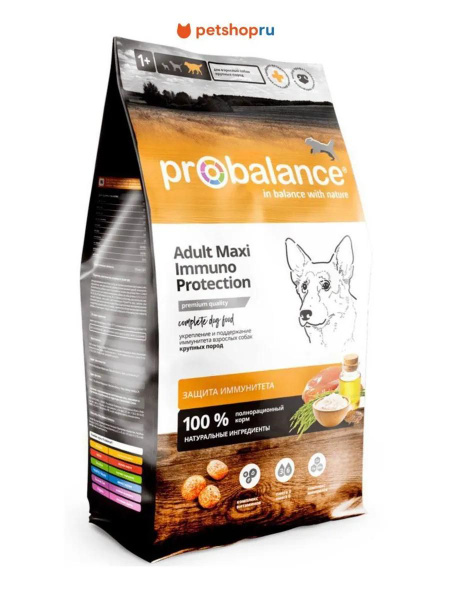 Probalance для взрослых собак крупных пород, укрепление и поддержание иммунитета, 15 кг купить ...