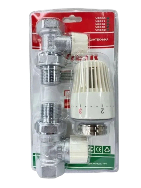 Комплект терморегулирующий для радиаторов 3/4 ViEiR VR313 прямой купить на OZON по низкой цене ...