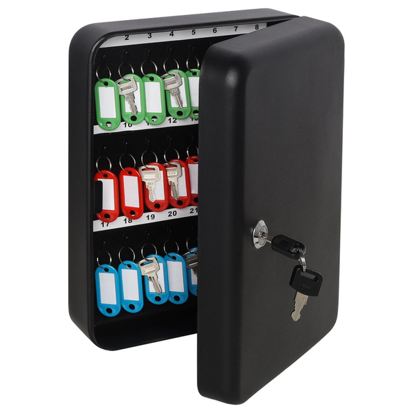 Ключница настенная металлическая с замком SM Key-48 Black NEW на 48 ...