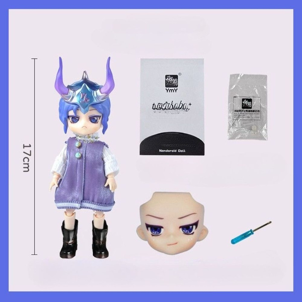 Кукла YMY 1/12 Bjd OB11 Со Сменными Головой, Лицом, Одеждой, Суставами ...