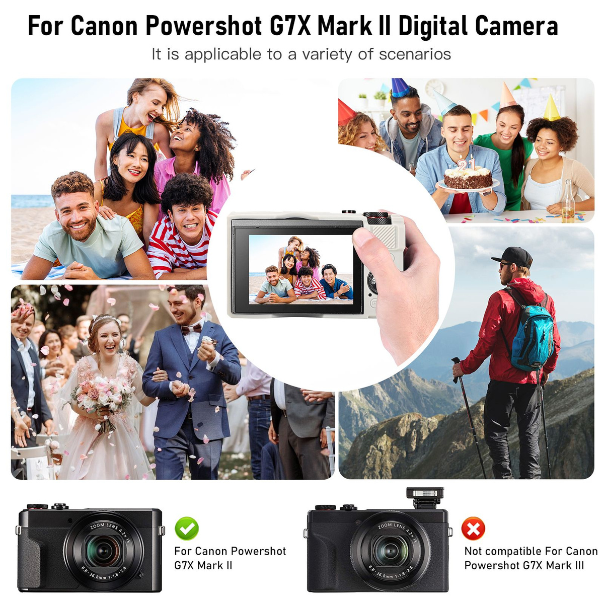 Силиконовый чехол для Canon PowerShot G7X Mark II: мягкий, нескользящий ...