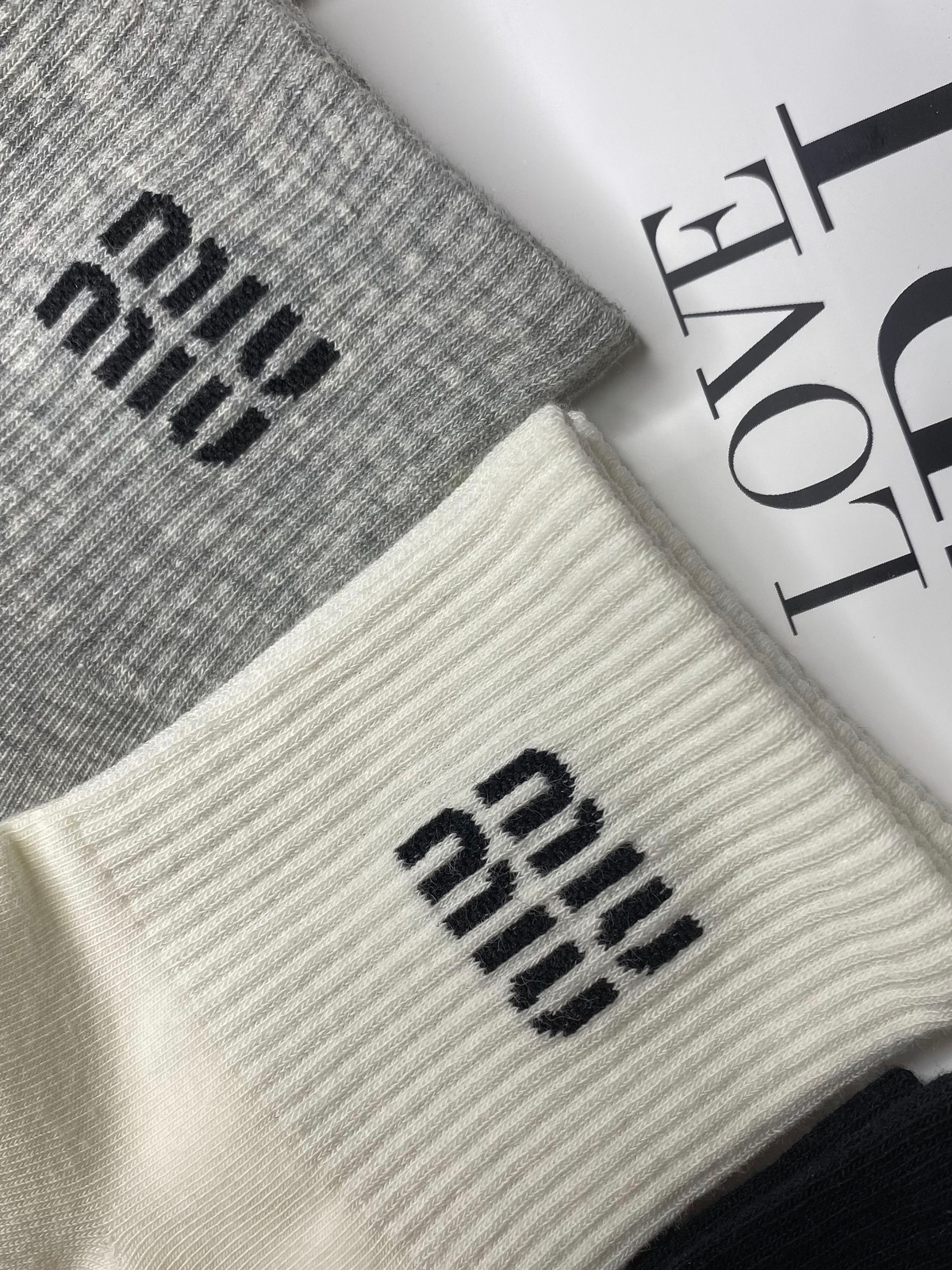 Комплект носков Женский Miu Miu размер 37 38 Лайкра Хлопок Танцы Бег На любой сезон черный