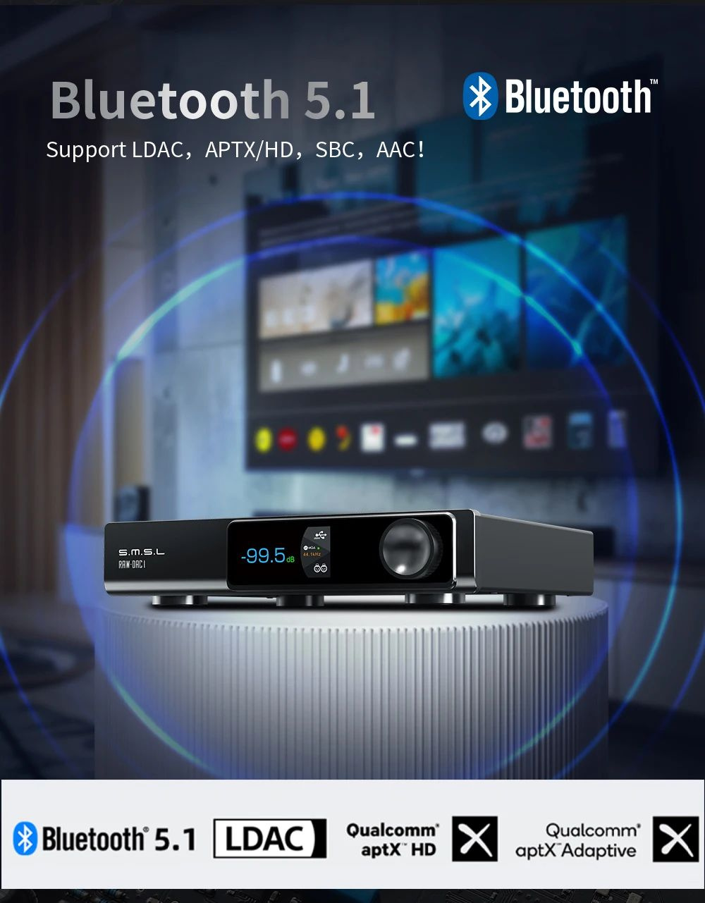 SMSL RAW-DAC1, HIFI десктопный аудио декодер, MQA USB DAC с чипом ...