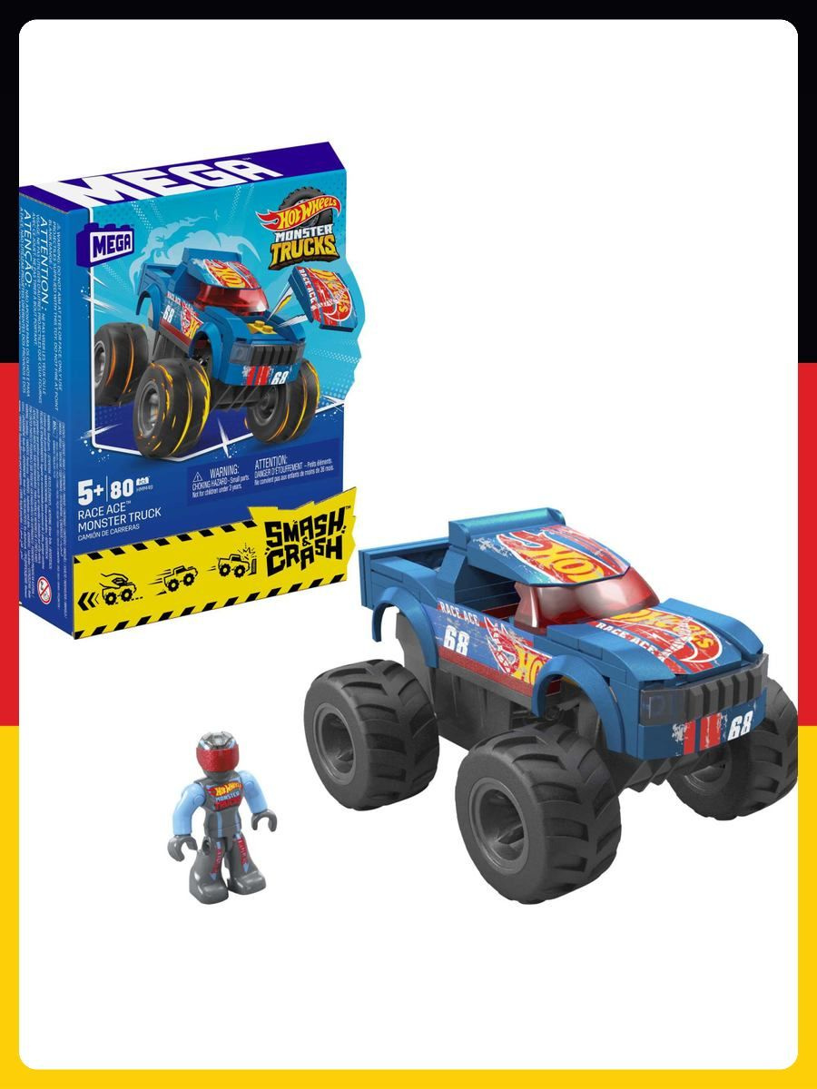 Конструктор Mattel HMM49 Mega Construx Hot Wheels Monster Trucks Race ...