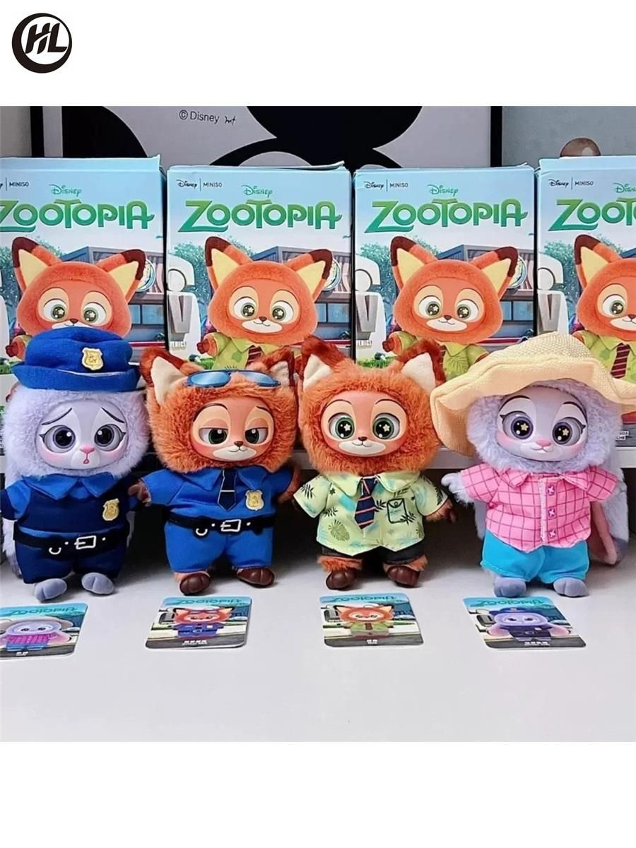 Коллекционная фигурка Слепая коробка MINISO Zootopia Vinyl Plush Figure ...