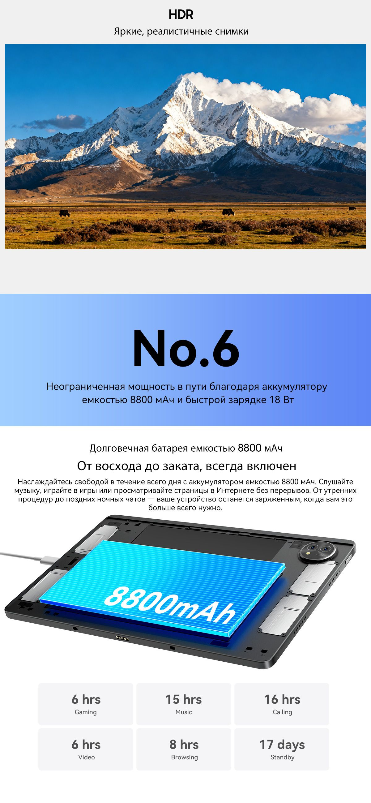 Blackview Планшет ZENO 10 11" IPS HD+ 1920x1200, 6 ГБ / 128 ГБ 8800 ...