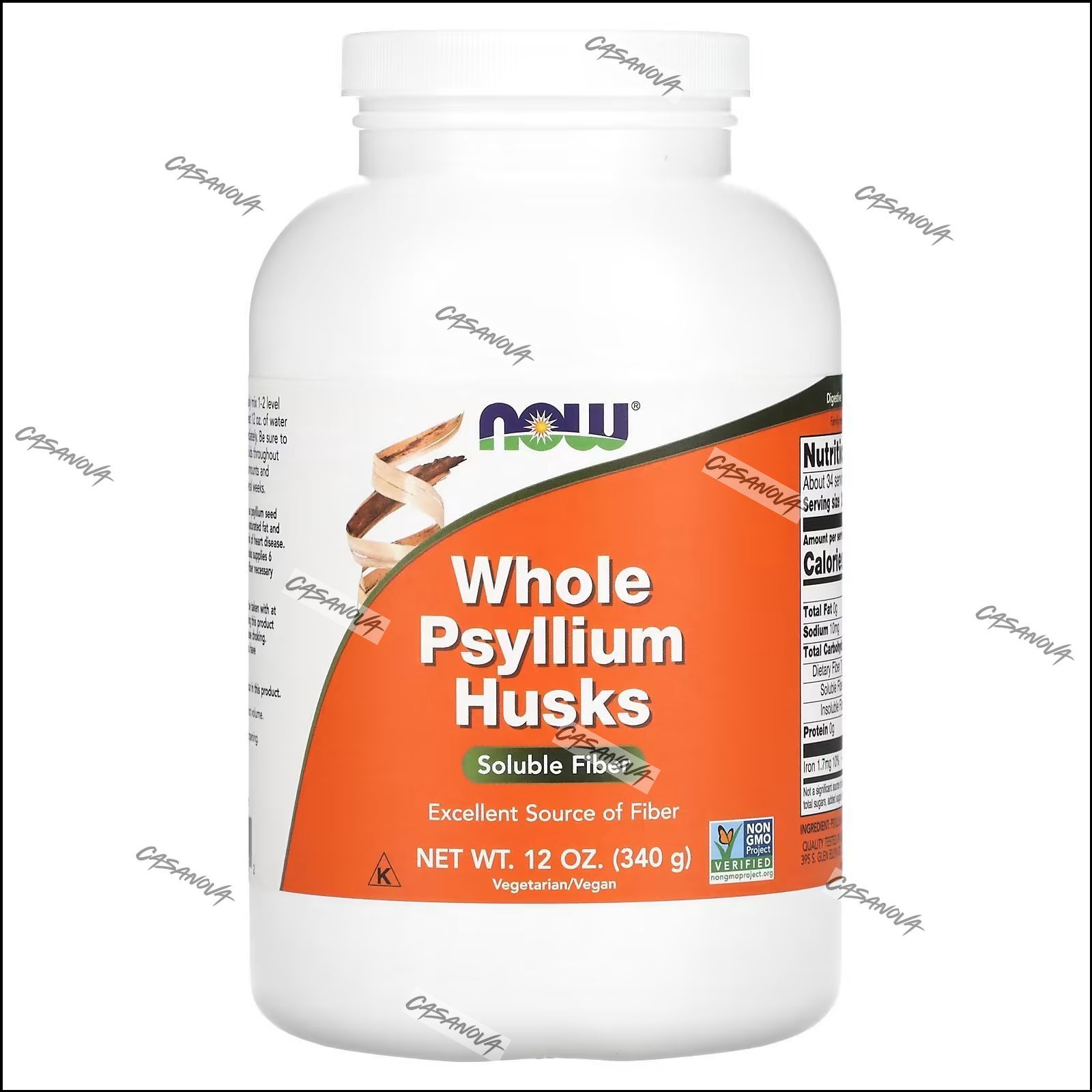 Псиллиум шелуха семени подорожника NOW Foods Whole Psyllium Husk 340 г ...