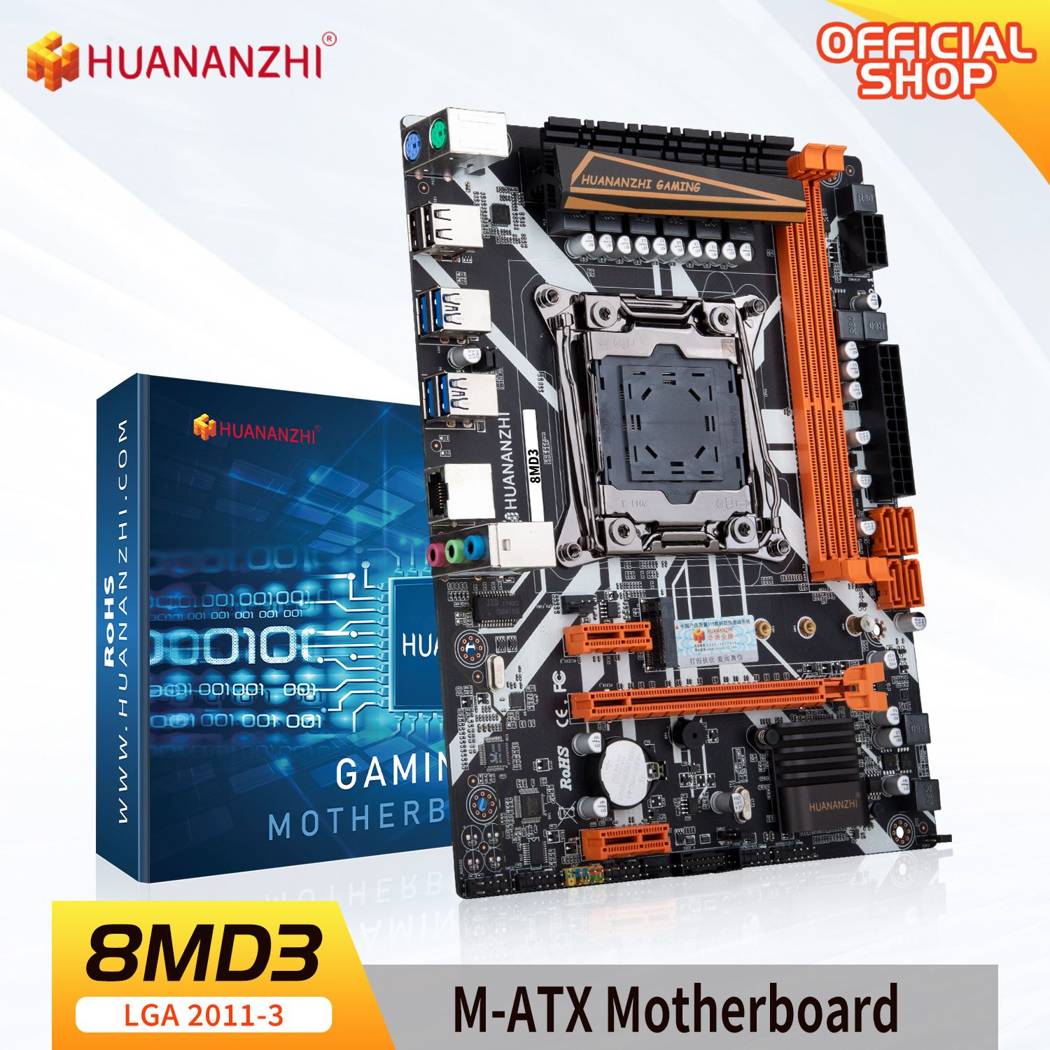 HUANANZHI LGA2011-X99-8MD3, LGA 2011-3, DDR3, Материнская плата купить ...