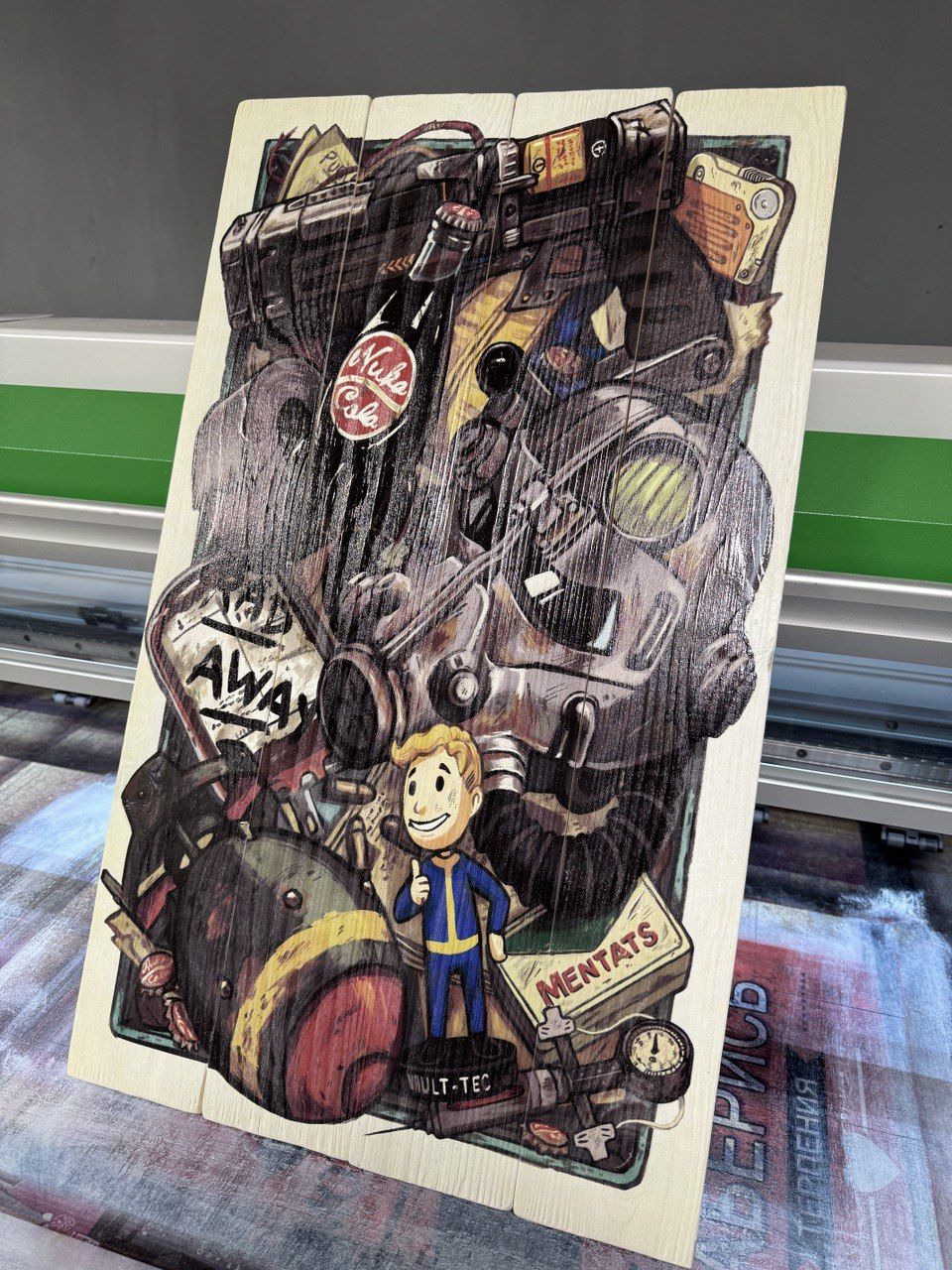 Табличка на досках Fallout Inventory 36х60 см. купить на OZON по низкой ...
