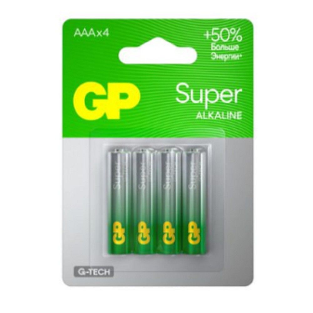 Gp Батарейка 24AA21 - 2CRSBC4 40 160 Super Alkaline G - Tech 4 шт. в уп ...