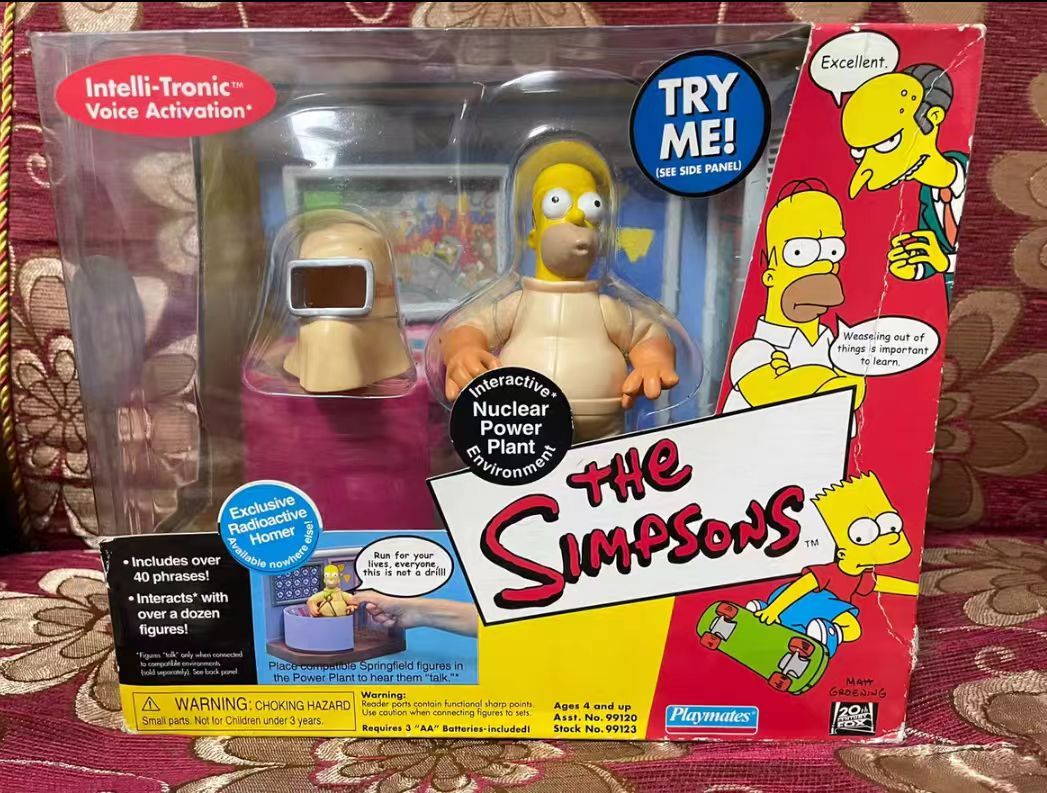 Playmates Toys,The Simpsons,Nuclear Power Plant Interactive Environment ...