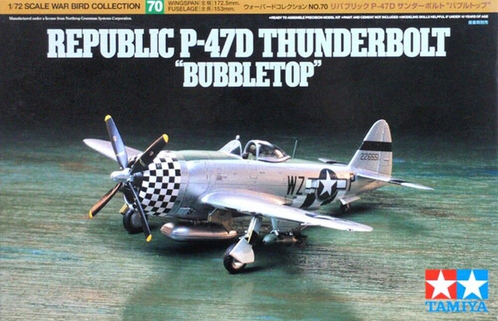 TAMIYA 60770 1/72 USAF Republic P-47D Thunderbolt BubbleTop сборная ...