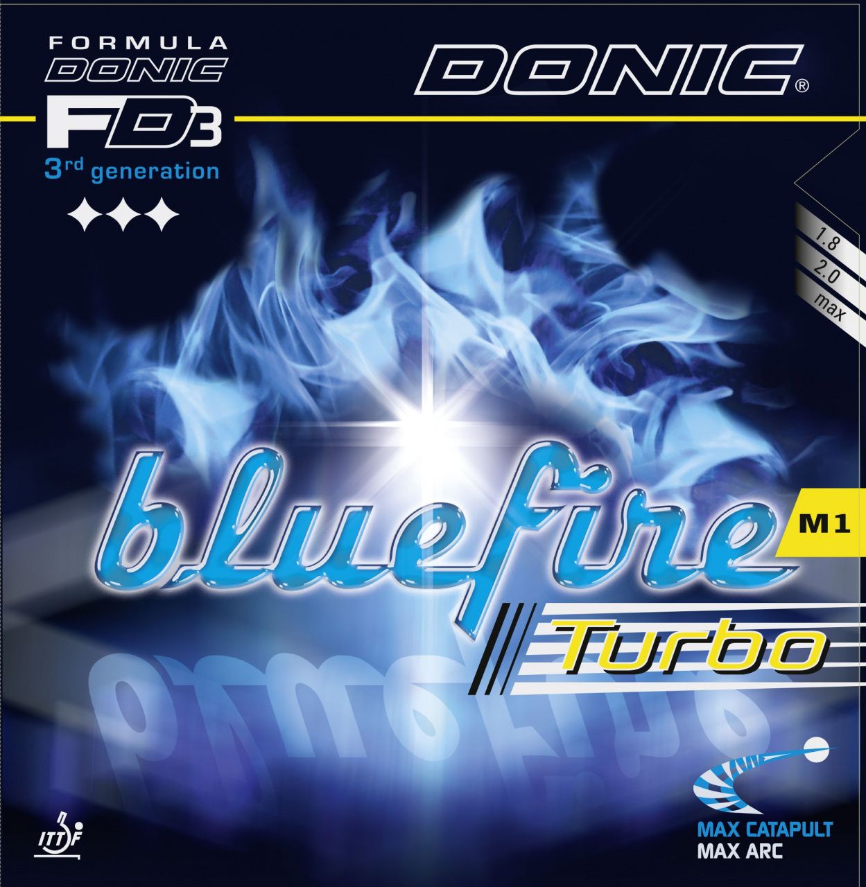 Накладка Donic Bluefire M1 Turbo max black купить на OZON по низкой ...