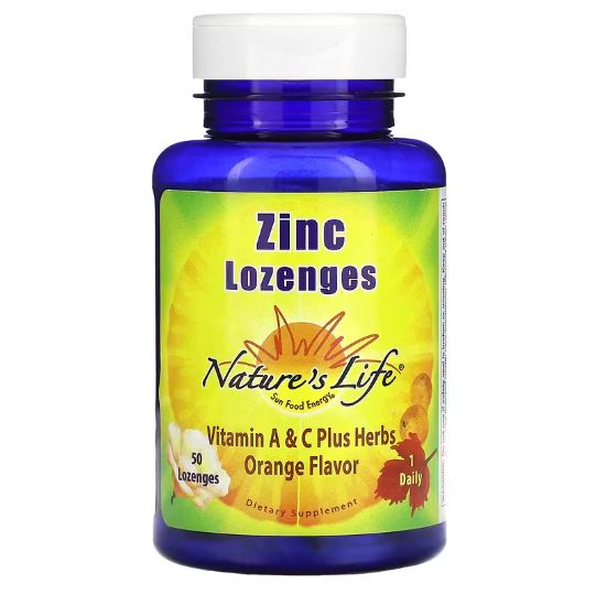 Nature's Life, Zinc Lozenges, Orange, 50 Lozenges(50 таблеток) купить ...
