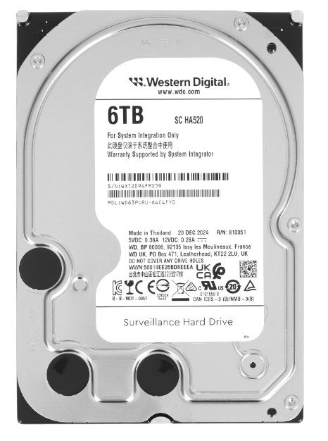 Western Digital Purple WD63PURU 6 ТБ HDD 3.5 SATA III, для ...